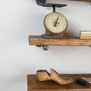 Multi Size Wood Rustic Pipe Shelves, Wooden Wall, Floating Shelves ...
