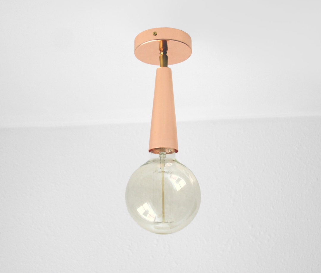 LINA Elegant Conical Ceiling Lamp in Copper Addressable Lighting for a ...