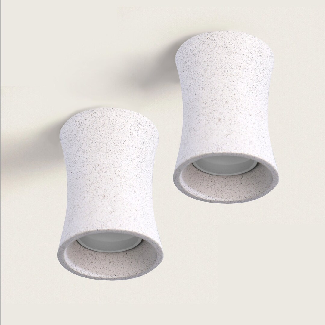ERA - Minimalist Concrete Ceiling Light - Scandinavian Cylinder ...