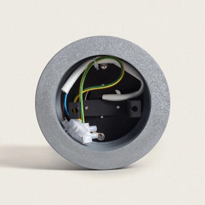 CONI - Modern Concrete Ceiling Light Fixture With Globe Glass Shade ...