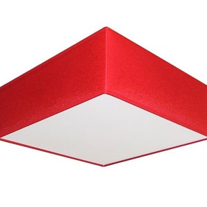 Flush Mount Ceiling Black Square Lamp Shade. Square Ceiling - Etsy