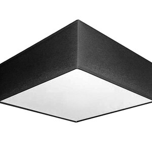 Flush Mount Ceiling Black Square Lamp Shade. Square Ceiling - Etsy