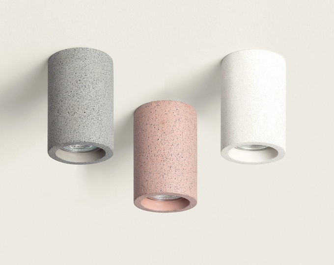 GREECE - Ceiling Spotlight Minimalist Lighting Fixture Cylinder Plaster ...