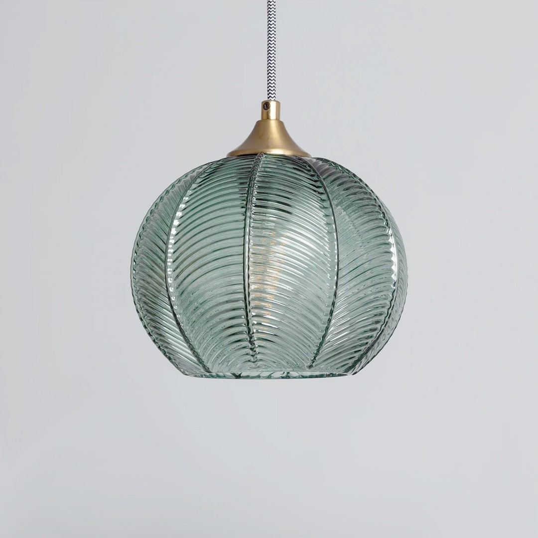 CRIS - Mint Green Glass Pendant Lamp - Modern Scandinavian Vintage ...