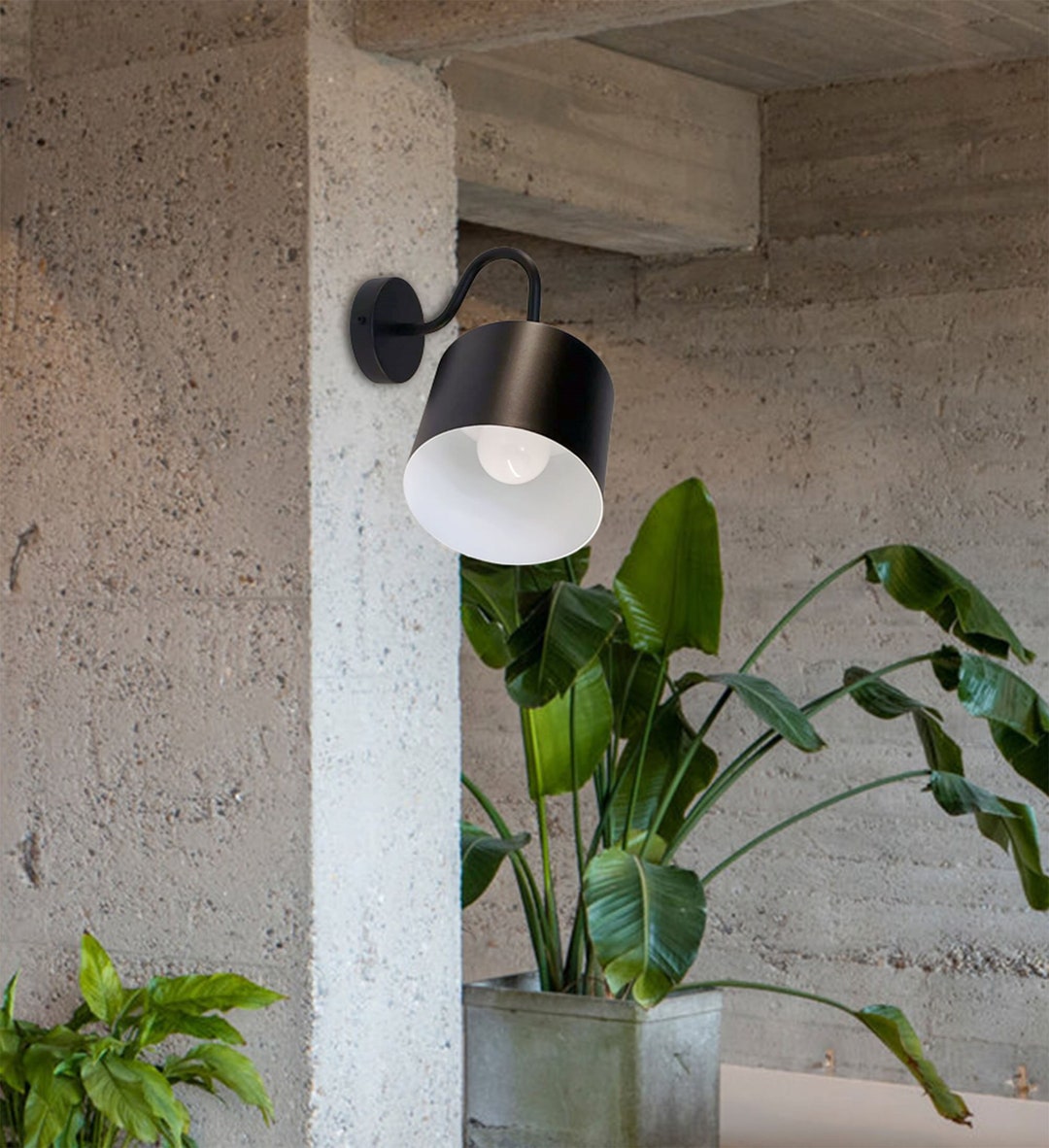 CHIA - Modern Black Rotative Wall Lamp, Minimalist Bedside Reading ...