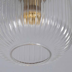 AROA - Flush Mount Ceiling Light Fixture With Glass Shade - Vintage ...