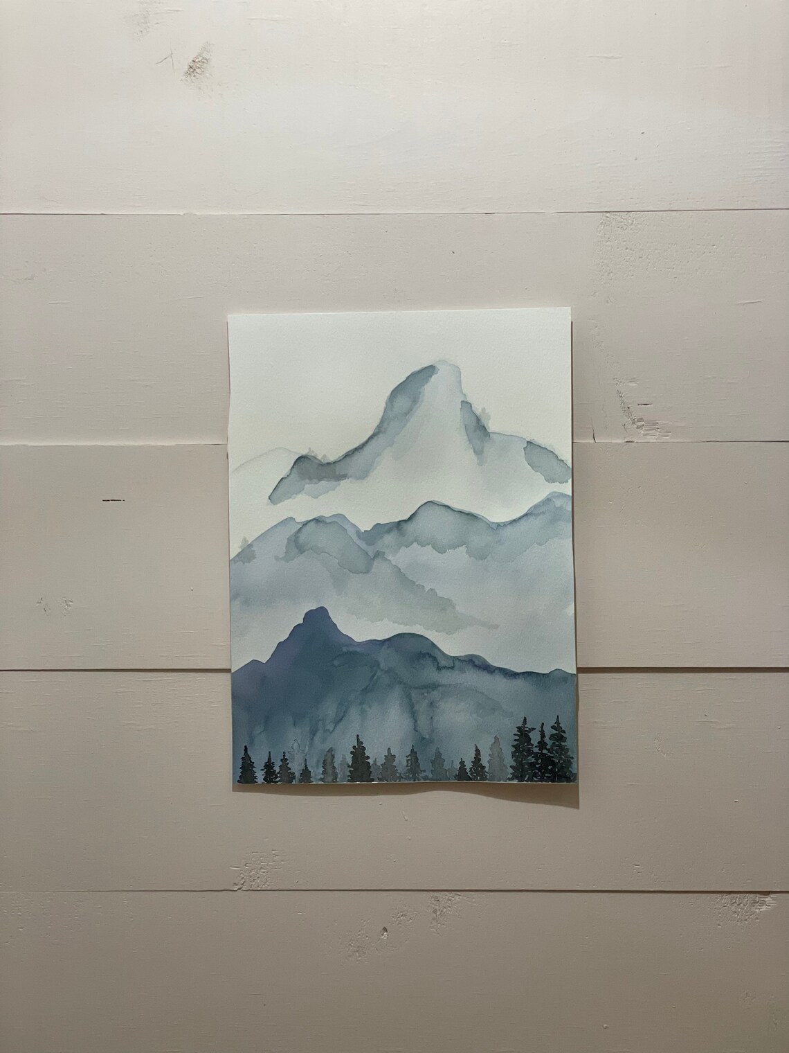 Monotone Mountains Wall Art - Etsy