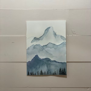 Monotone Mountains Wall Art - Etsy