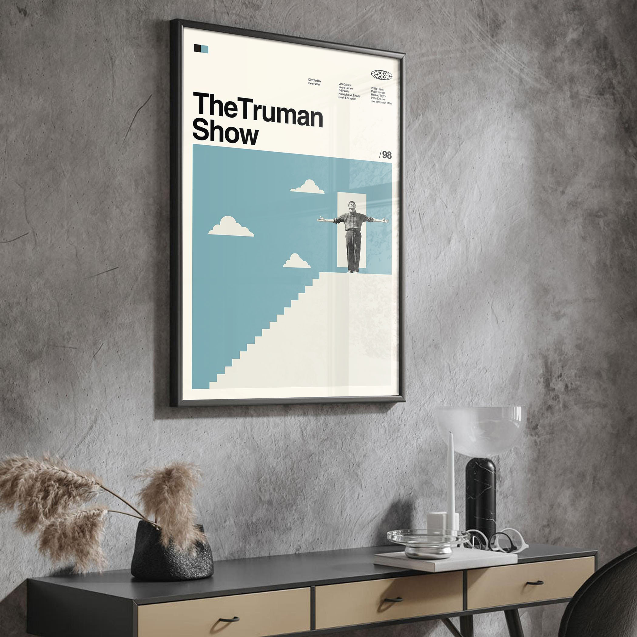 The Truman Show Poster Midcentury Modern Movie Poster Retro - Etsy