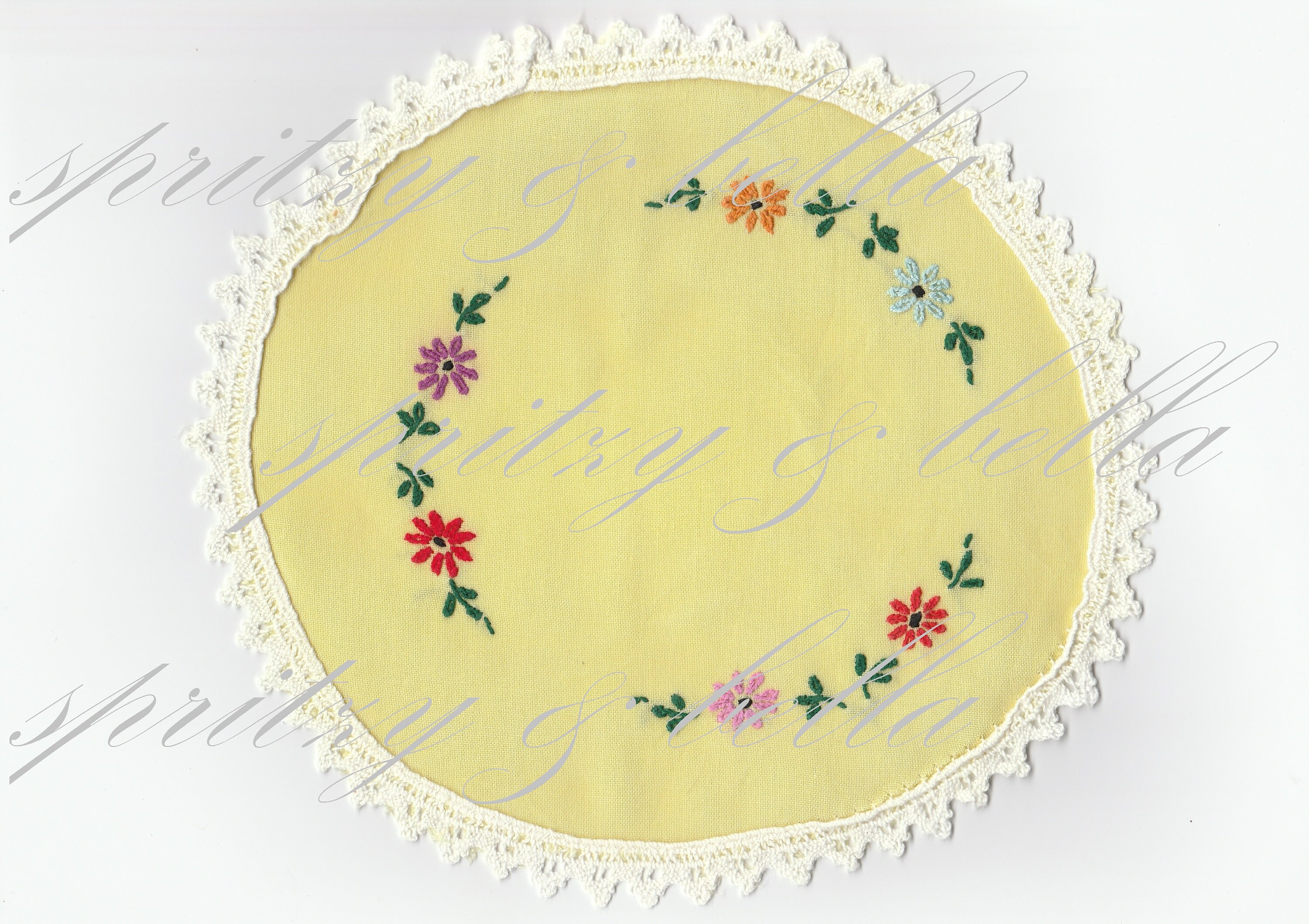12 Printable Doilies,vintage Digital Doilies Kit,bright Spring Doilies ...