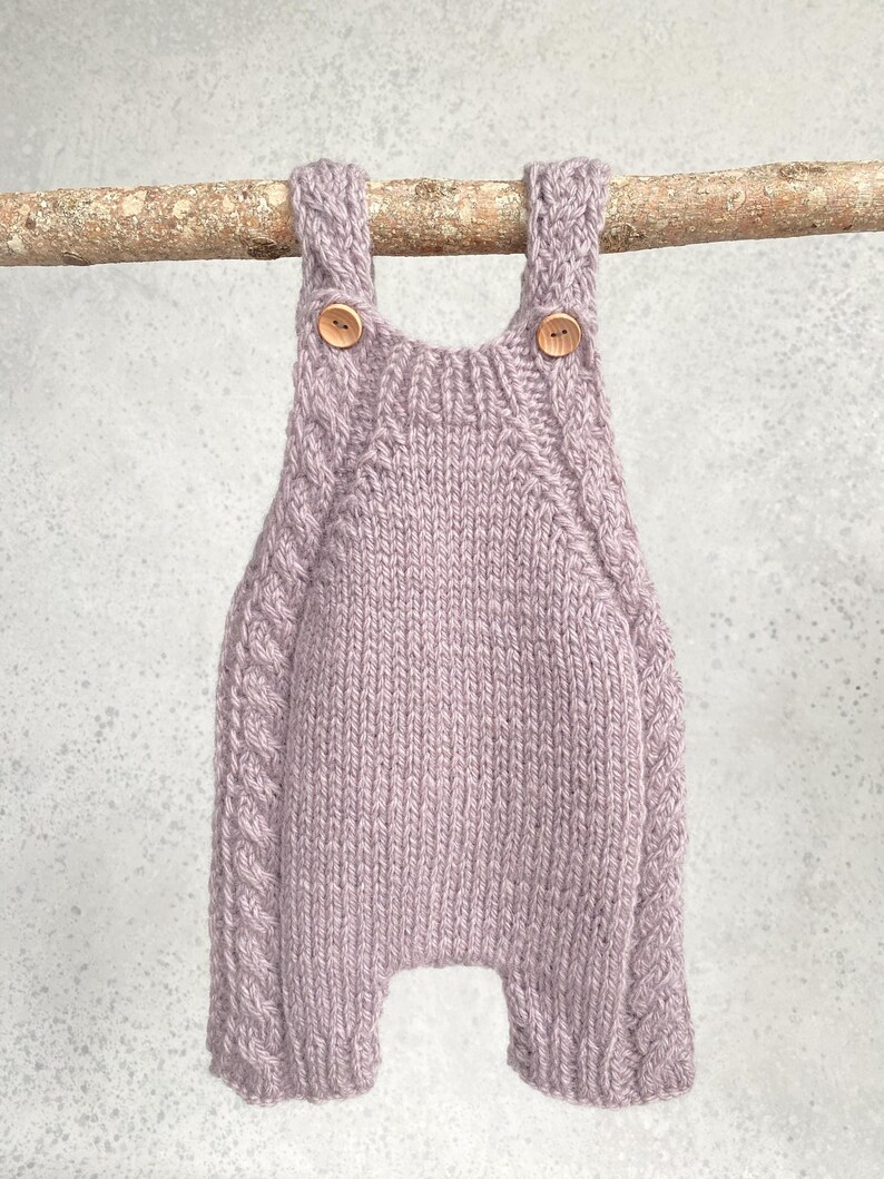 Geneva Baby Romper Knitting Pattern - Instant PDF Download - Newborn ...