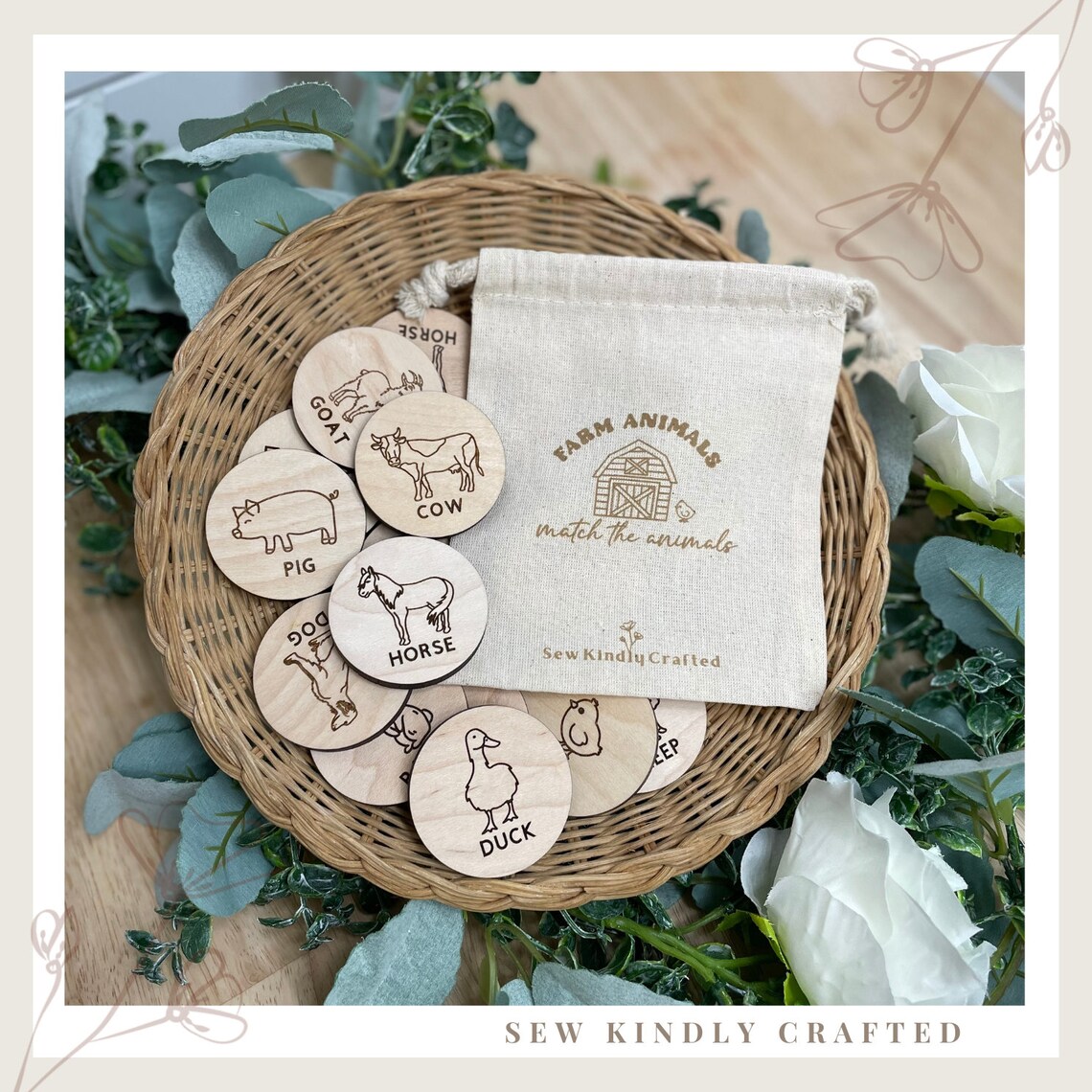 Match the Farm Animals | Farm Animal Memory Game - Etsy