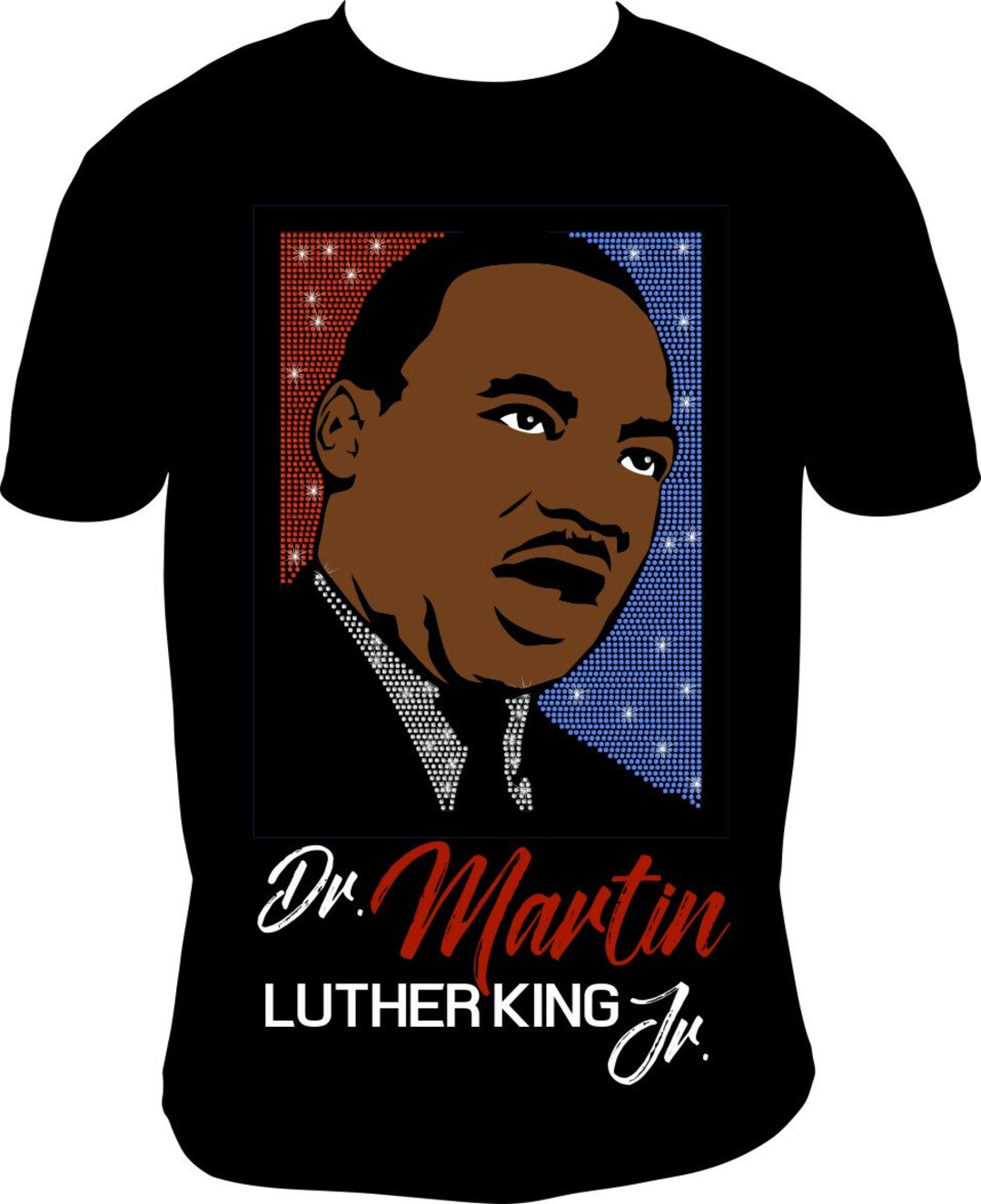 MARTIN LUTHER KING 2021 Ss10 Rhinestone Template, Sublimation, Digital ...