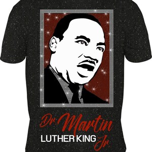 MARTIN LUTHER KING 2021 Ss10 Rhinestone Template, Sublimation, Digital ...