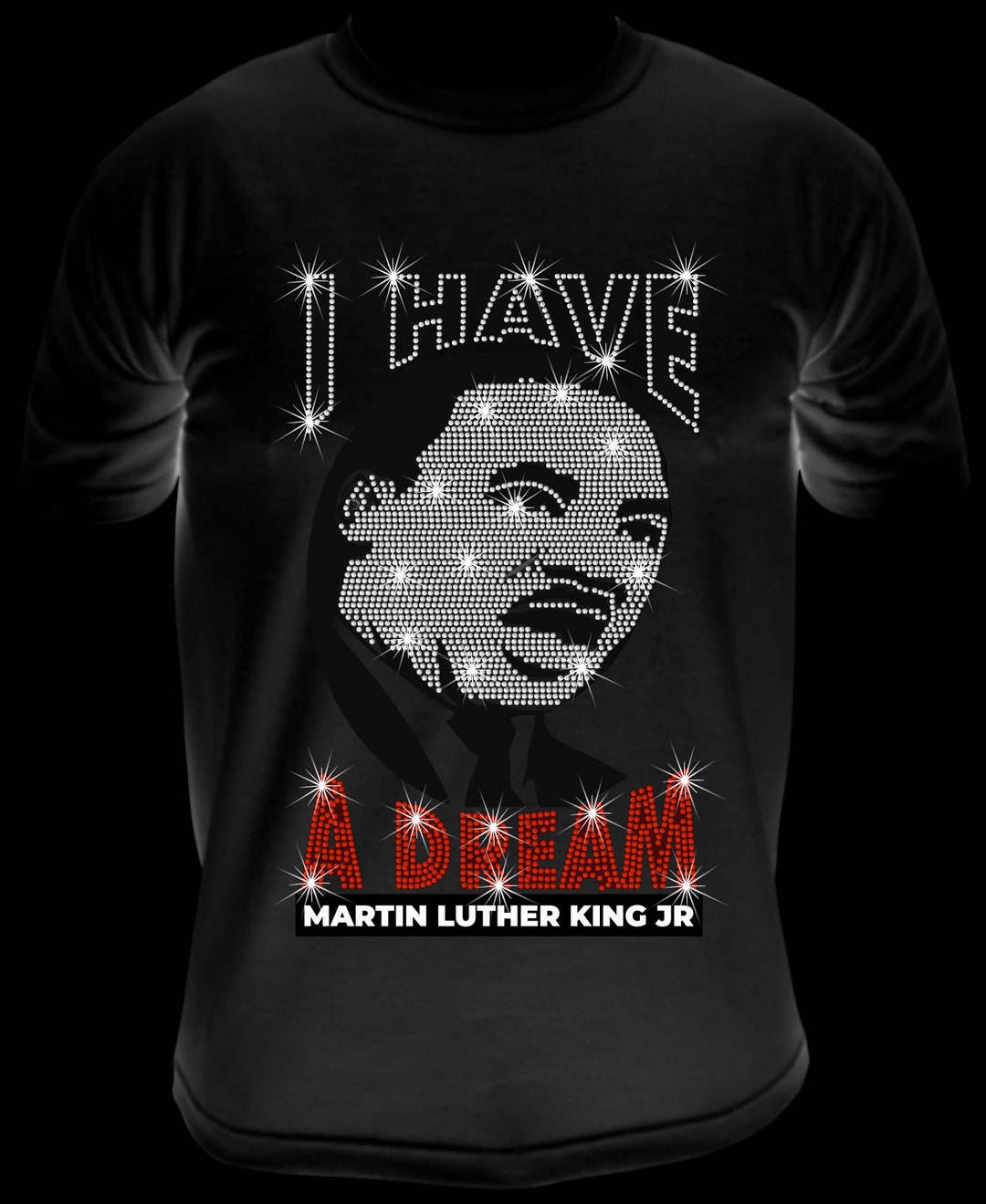 MARTIN LUTHER KING 2024 Ss10 Rhinestone Template, Sublimation, Digital ...