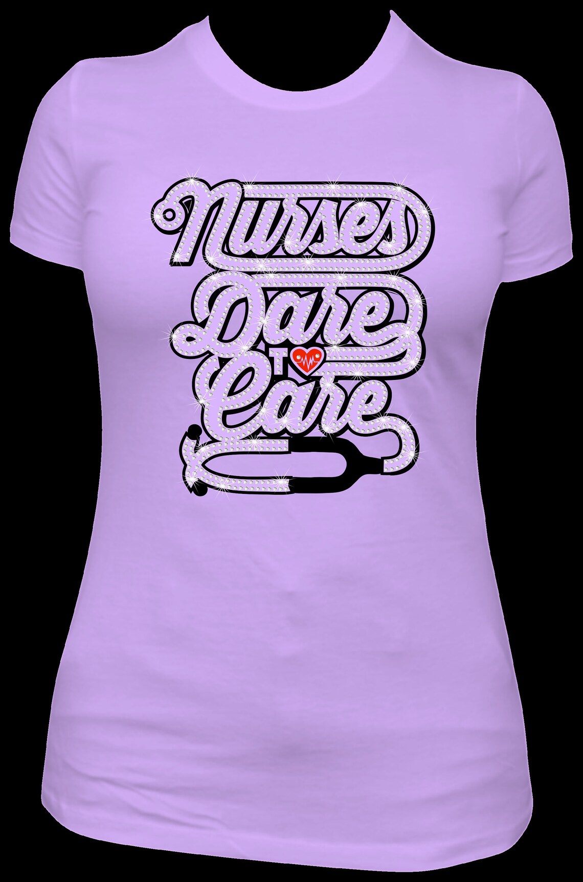 NURSES DARE to CARE Ss10 Rhinestone Template Sublimation - Etsy