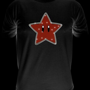 MARIO STAR Ss10 Rhinestone Template, Digital Download, Svg, Eps, Png ...
