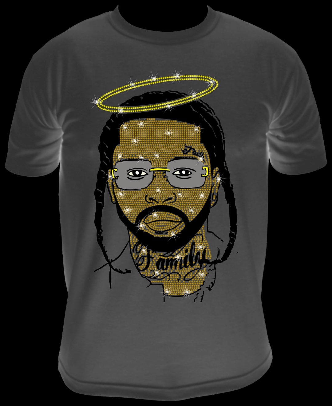 POP SMOKE Rhinestone TEMPLATE Ss10 Rhinestone Template, Sublimation or ...