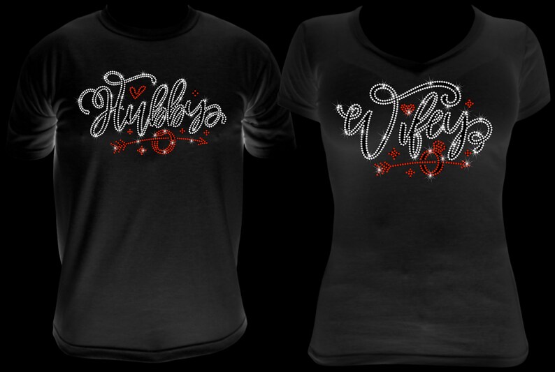 HUBBY WIFEY Ss10 Rhinestone Templates Digital Download Svg - Etsy