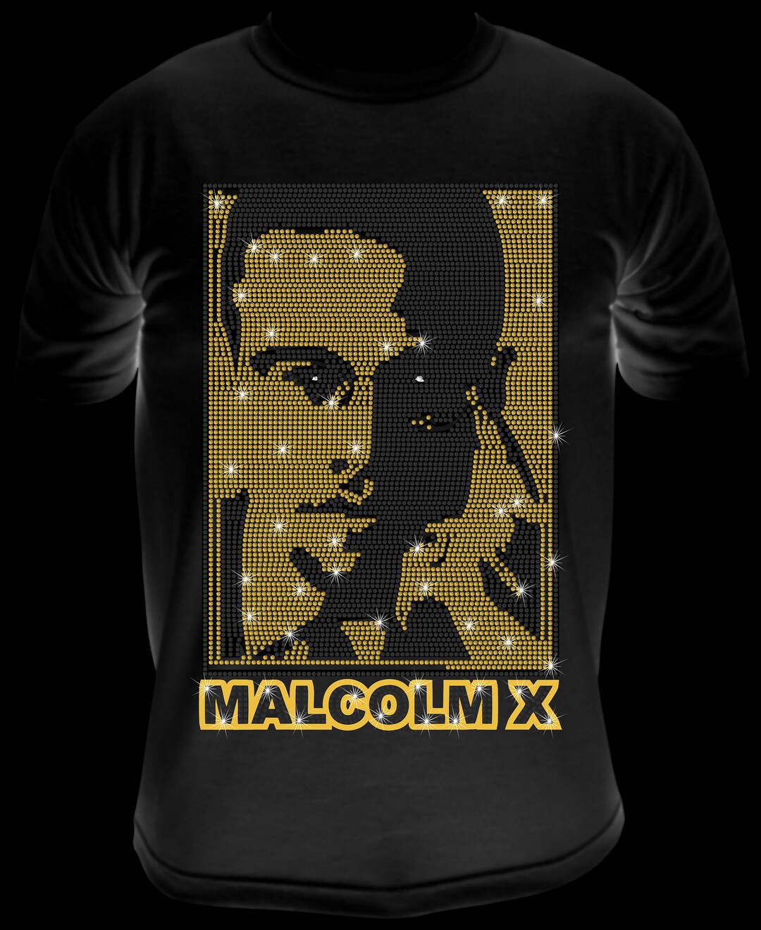 MALCOM X LARGE Ss10 Rhinestone Template, Sublimation, Digital Download ...