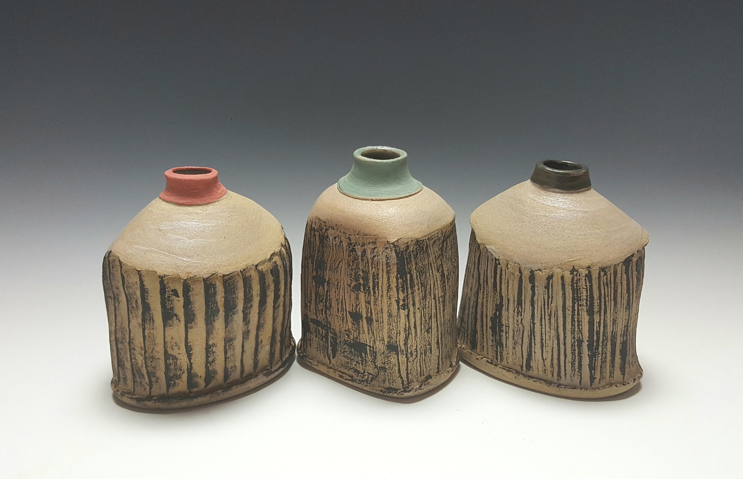 Rustic Modern Colorful Bottle by Potteryi. Sold Separately. - Etsy