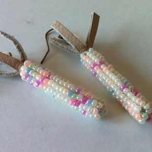 Tiny Seed Bead Indian Corn Earrings / Necklace / Jewelry - Etsy