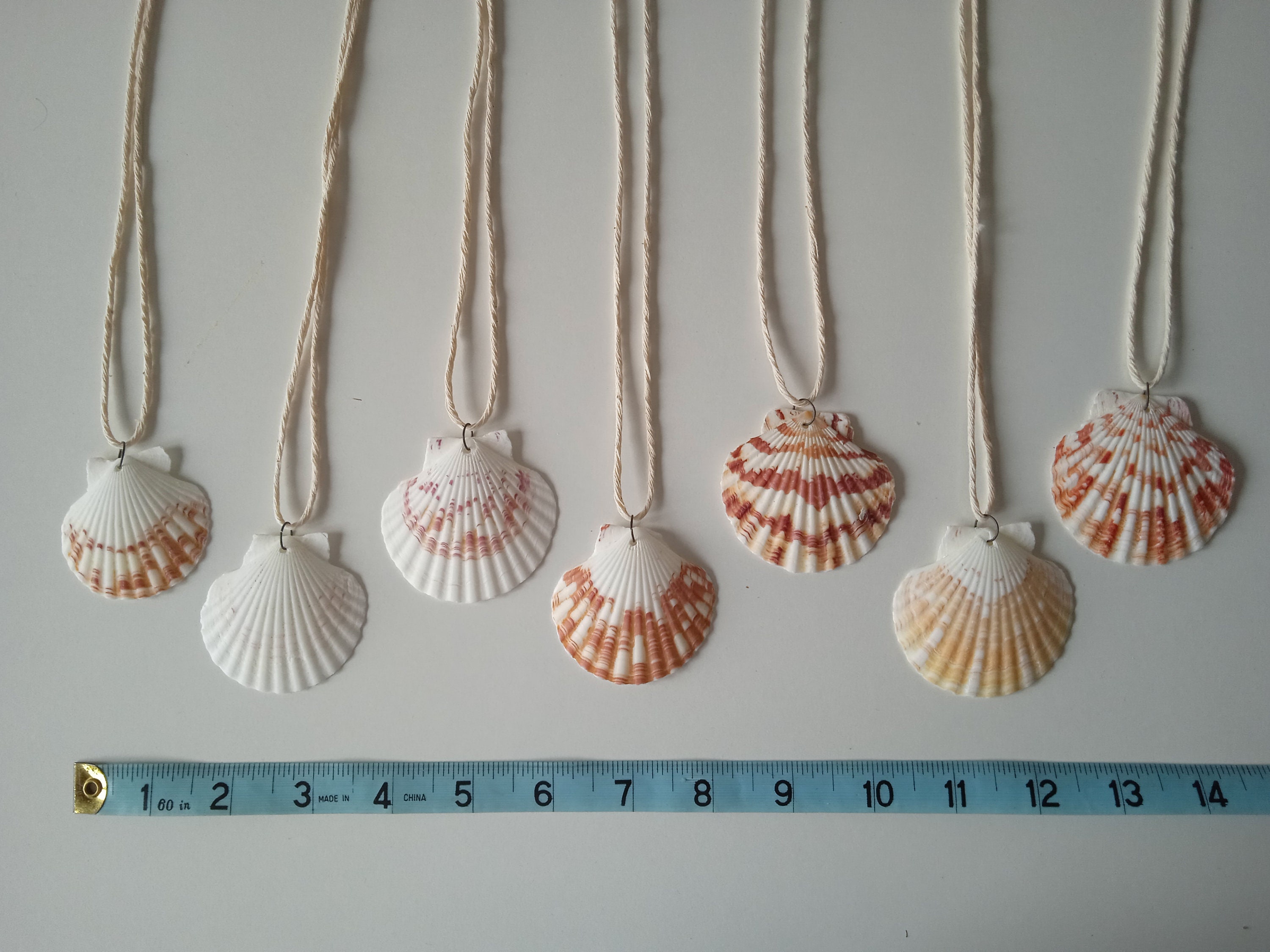 Concha de vieira simple y collar de cuerdas para peregrinos en | Etsy