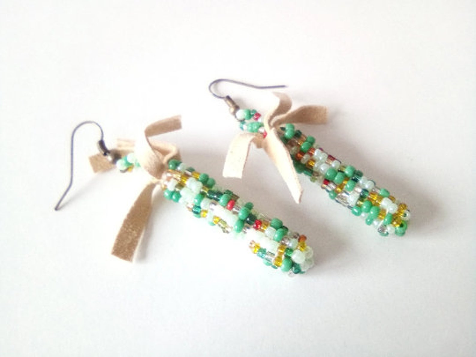 Tiny Seed Bead Indian Corn Earrings / Necklace / Jewelry - Etsy