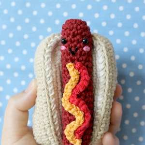 Hot Dog Amigurumi Crochet Pattern - Etsy