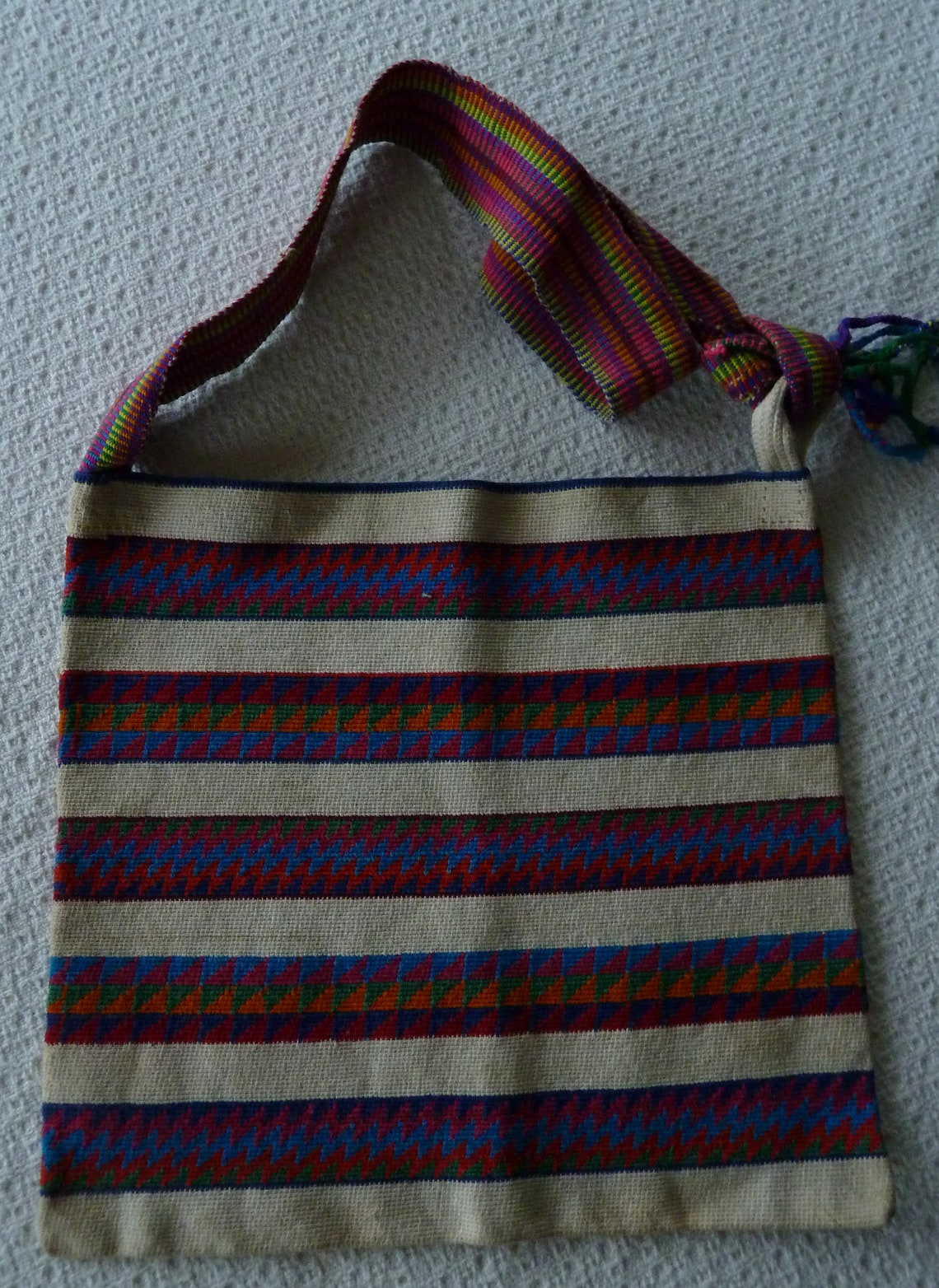 Vintage Guatemalan Woven Morral Purse/bag Multi-colored - Etsy