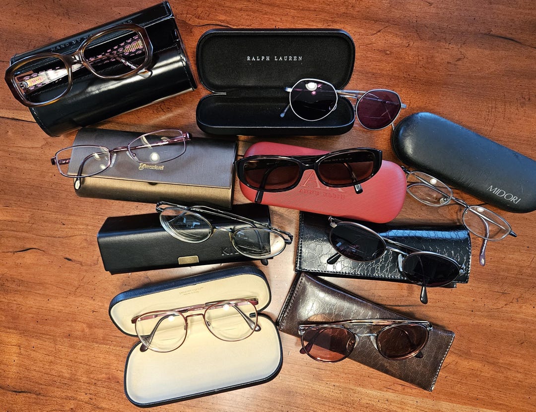 Nine Pair Eyeglass Collection With Cases - Etsy