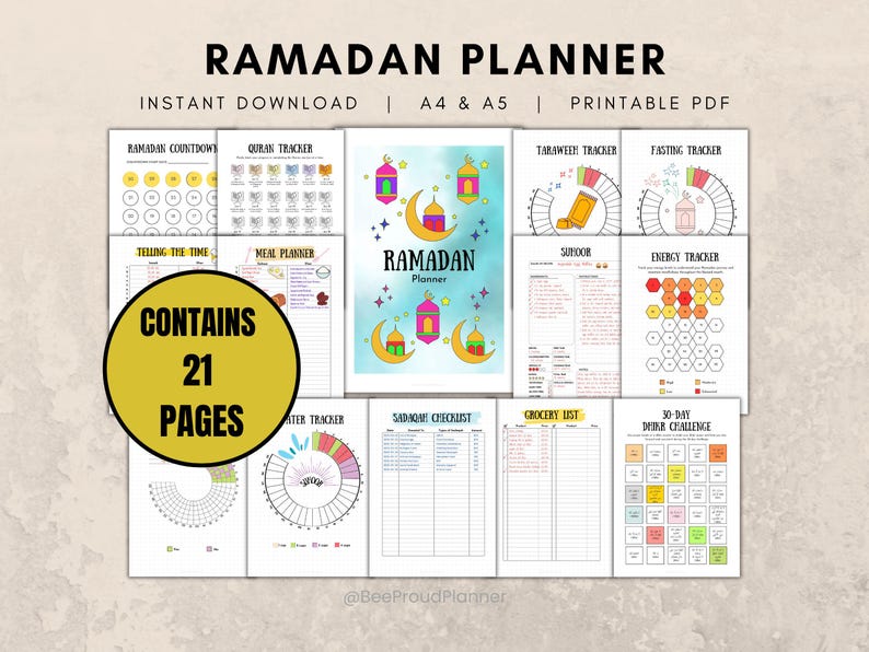 Ramadan Planner 2025 Printable - Etsy