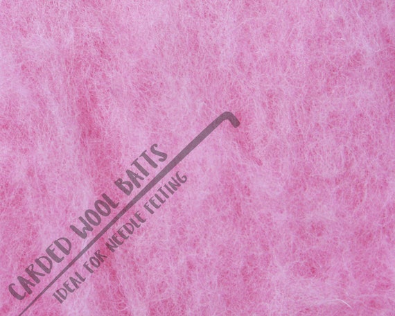 Candy Pink Color Carded Wool Batts For Needle Felting 5g 10g | Etsy España