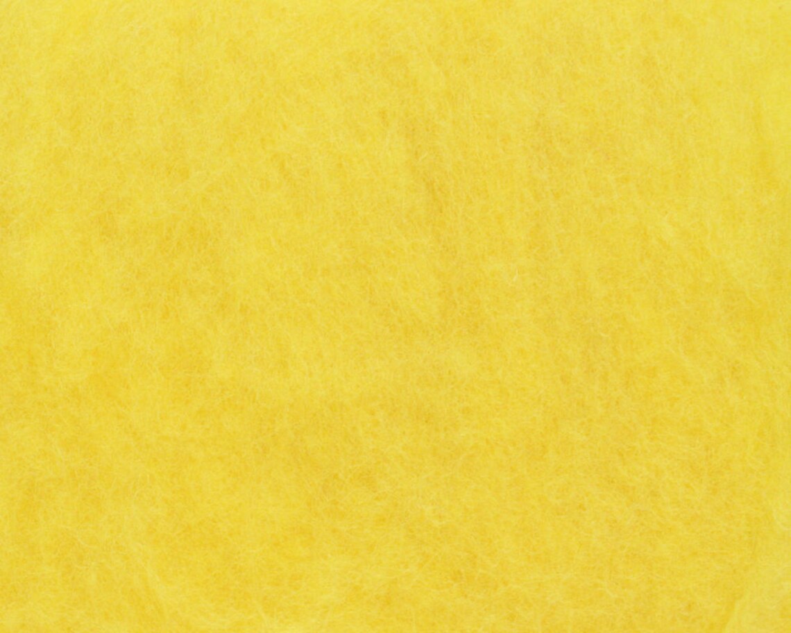 Lemon Yellow Colour Carded Wool Batts for Needle Felting 5g 10g 100% ...