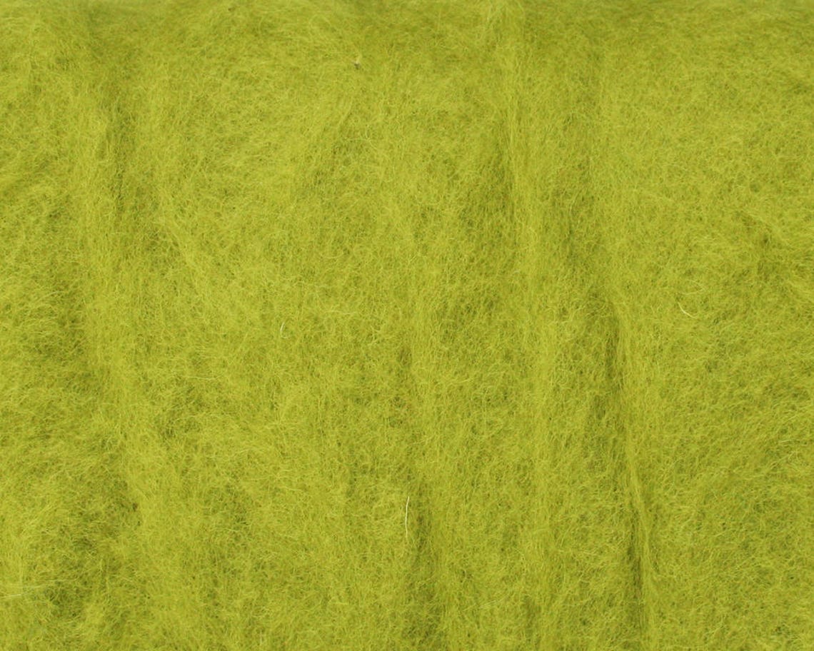 Moss Green Carded Wool Batts for Needle Felting 100% Sheep Wool Needle ...