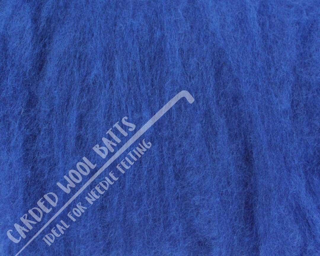 Denim Blue Colour Carded Wool Batts for Needle Felting 5g 10g 20g 100% ...