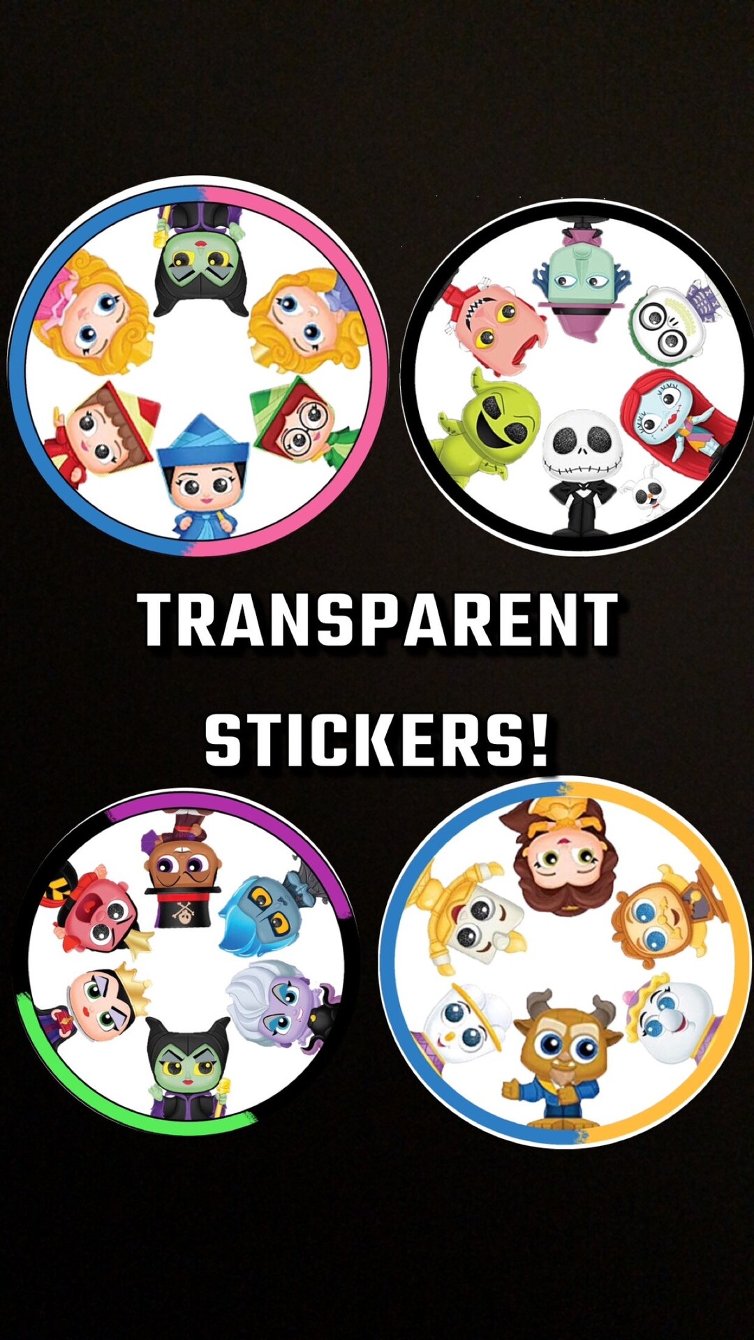 Doorables Stickers! Disney Villains- Beauty and the Beast – Nightmare ...