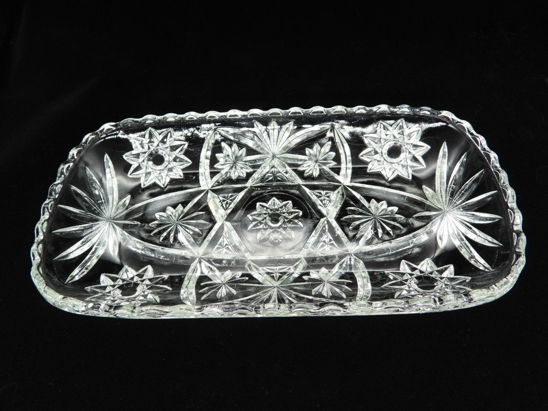 Vintage Anchor Hocking EAPC Prescut Star of David Clear Glass Rectangular Serving Tray 12 - Etsy