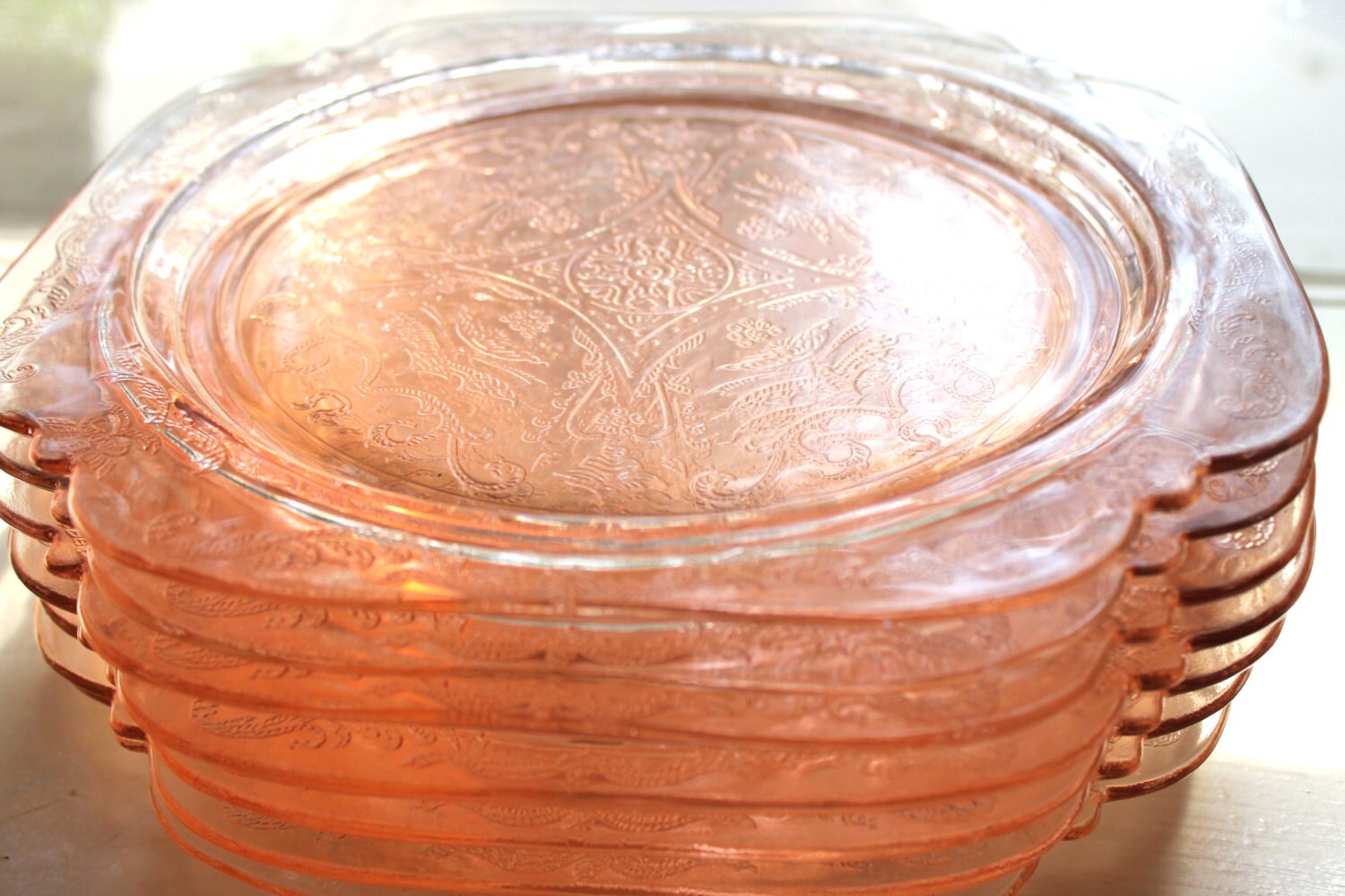 Indiana Glass Company Recollection Pink Depression Etsy