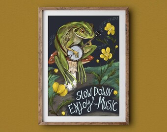 Frog Banjo Art - Etsy