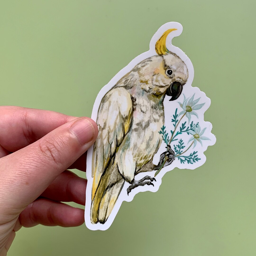 Sticker Cockatoo Matte Waterproof Vinyl - Etsy