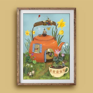 Art Print - Cottage Life - Cute Illustration, Wall Art - Etsy