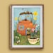Art Print - Cottage Life - Cute Illustration, Wall Art - Etsy