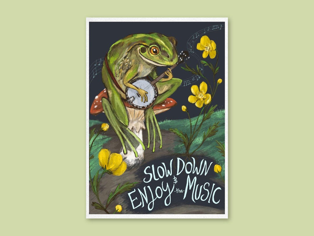 Art Print - Slow Down - Fun Illustration, Wall Art - Etsy