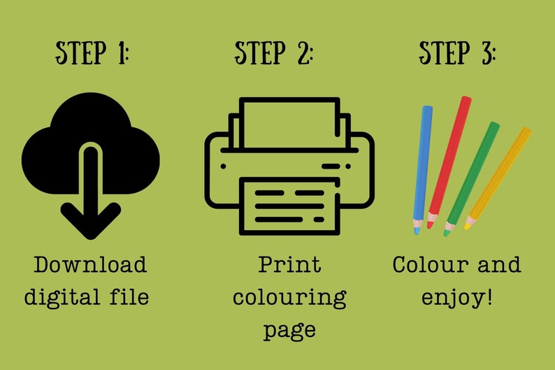 Printable Colouring Page Foraging DIGITAL DOWNLOAD - Etsy