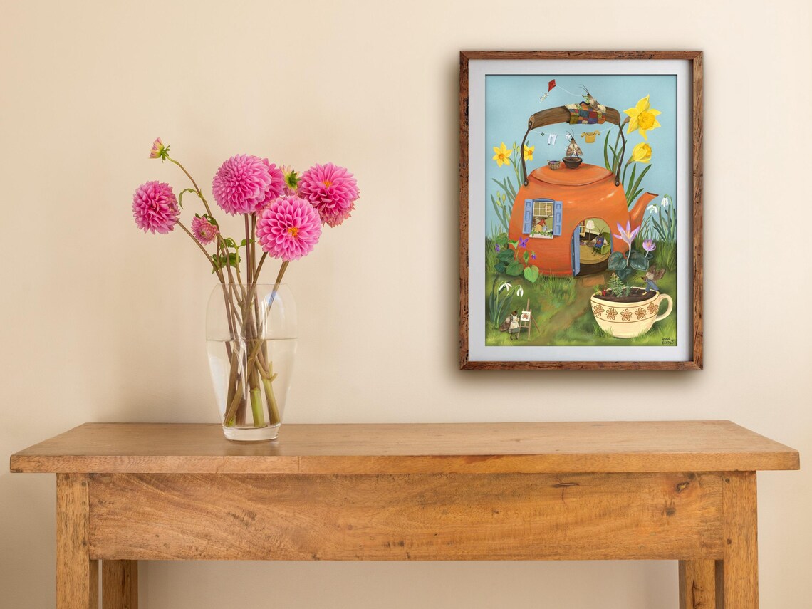 Art Print - Cottage Life - Cute Illustration, Wall Art - Etsy