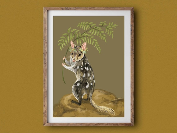 Art Print Spotted Quoll. Nature Illustration Wall Art - Etsy UK