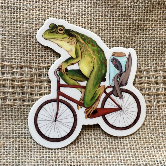 Sticker Bicycle Frog Paper & Party Supplies etna.com.pe