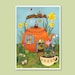 Art Print - Cottage Life - Cute Illustration, Wall Art - Etsy