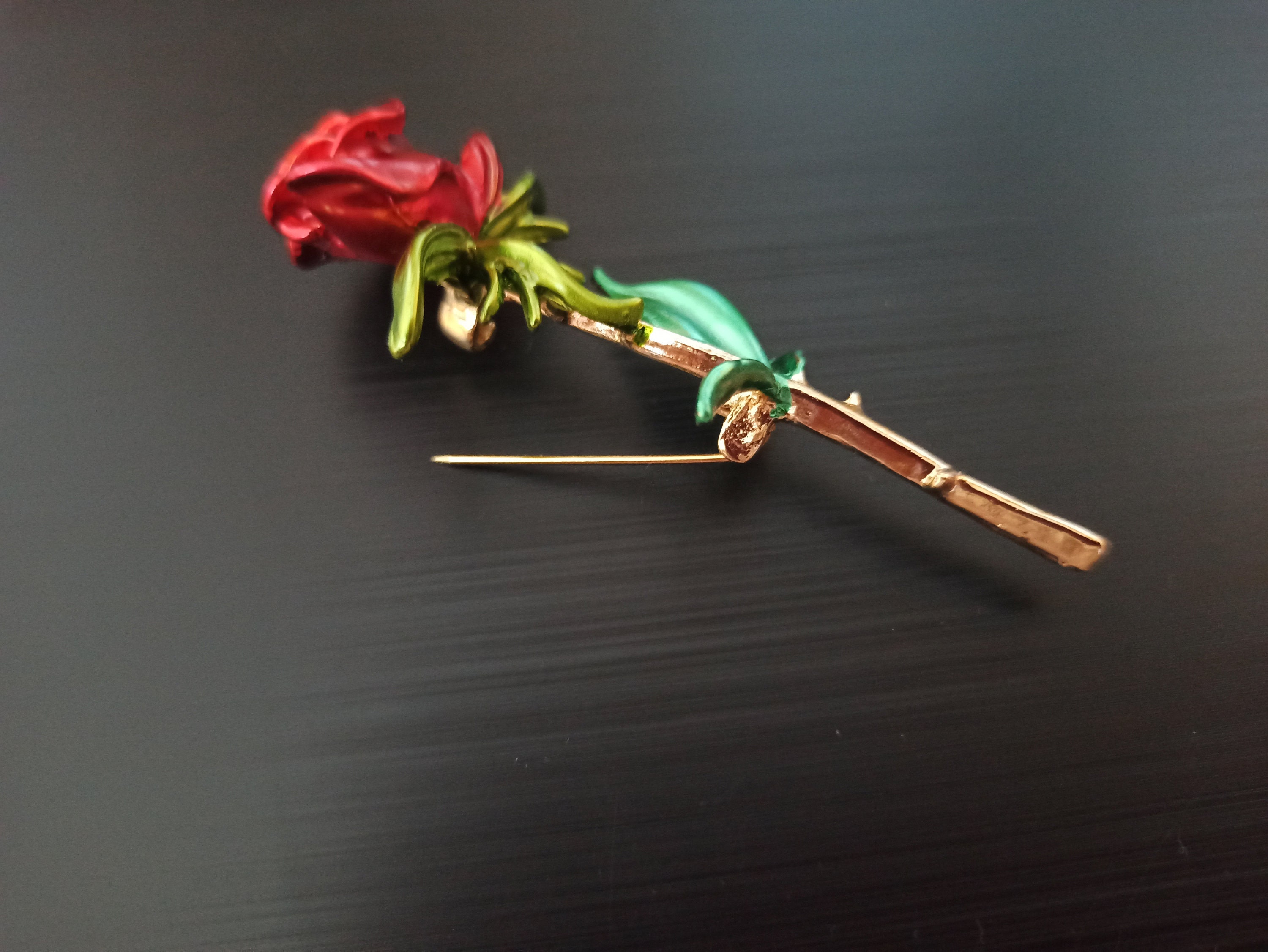 Rose Pin Brooch Gothic Rose Lapel Pin Flower Pin - Etsy UK